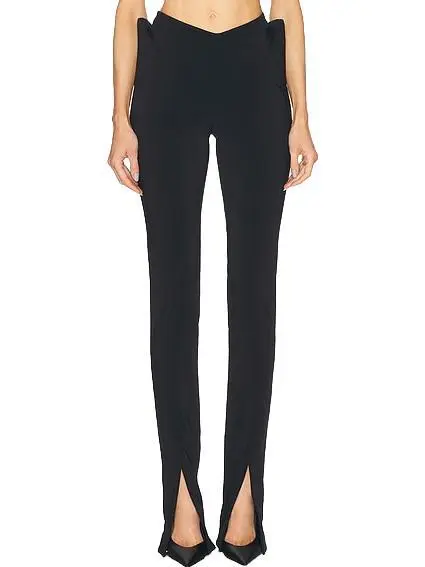 MUGLER Split Hem Pant - Black