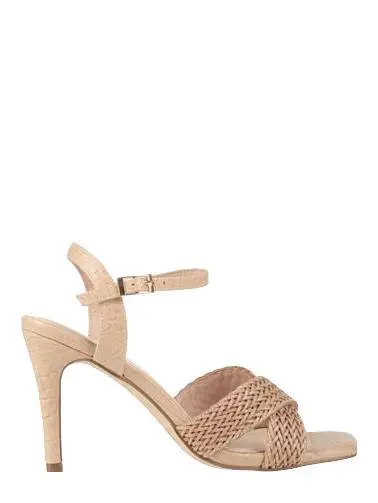 Menbur Ankle Strap Stiletto Sandals - Beige