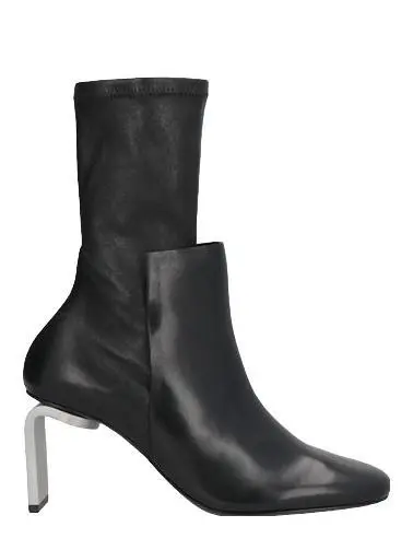 JIL SANDER Leather Sock Ankle Boots - Black