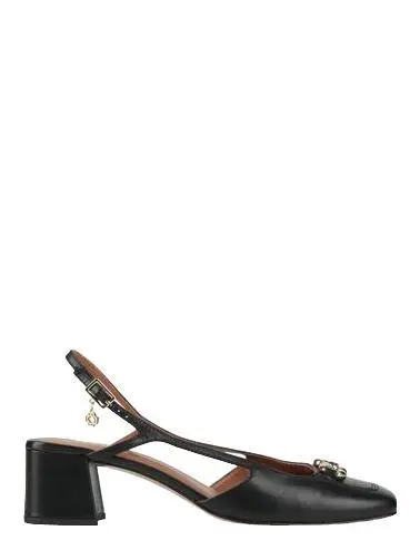 Maje Slingback Leather Pumps - Black