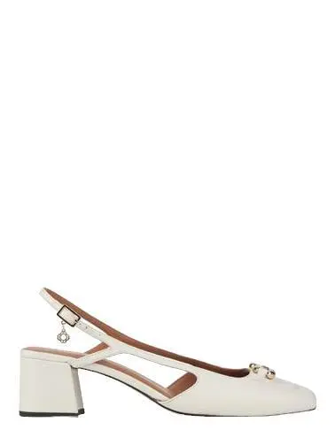 Maje Slingback Leather Pumps - Off White
