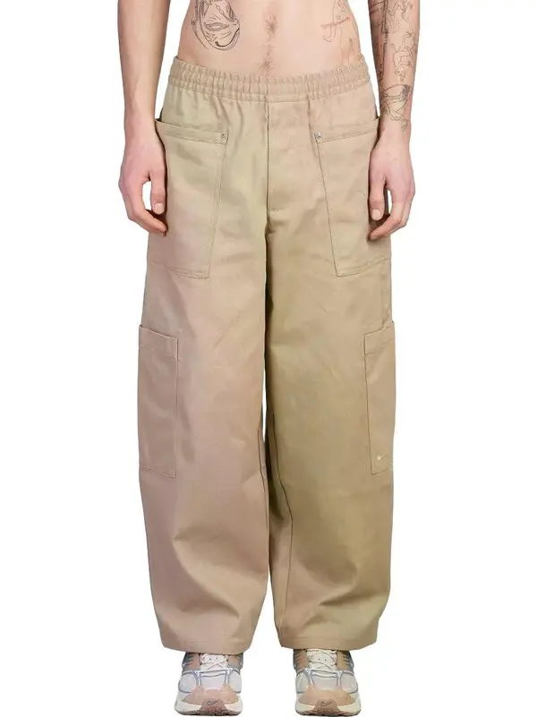 Nike Cotton Wide-leg Trousers - Neutrals