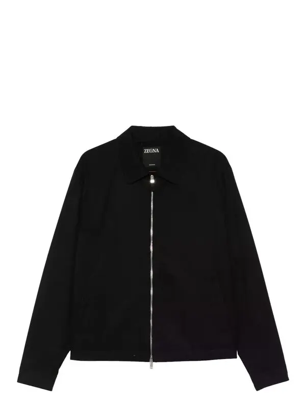 Zegna Zip-up Jacket - Black