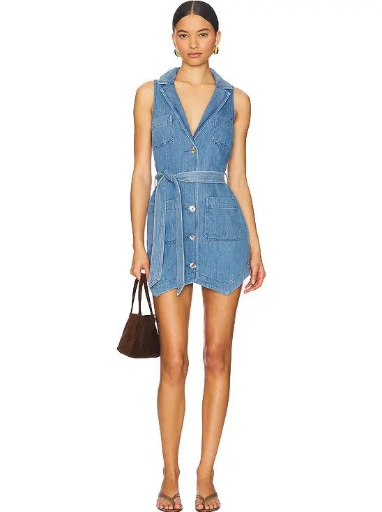 Show Me Your Mumu Fairfield Vest Dress - Blue