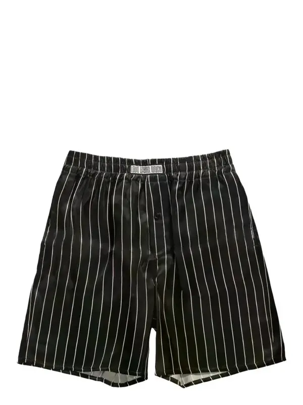 LGN LOUIS GABRIEL NOUCHI Pinstriped Shorts - Black