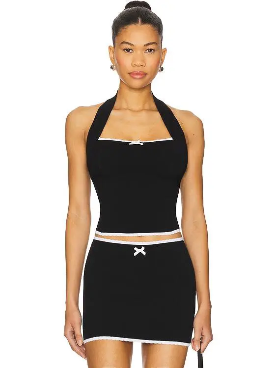 Majorelle Moriah Halter Top - Black