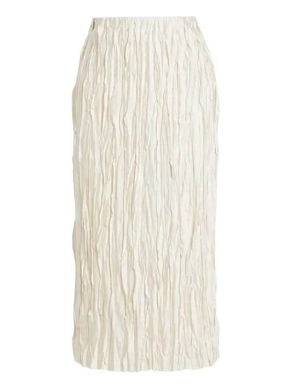 Vince Satin Midi Skirt - Cream