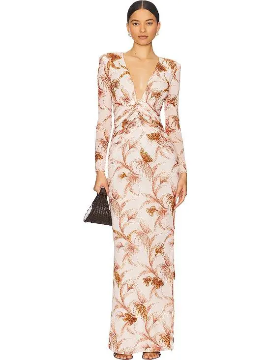 PatBO Sunset Maxi Dress - Beige