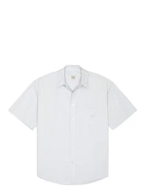 KAPPY DESIGN Relaxed Cotton Shirt In Baby Blue - Sky Blue