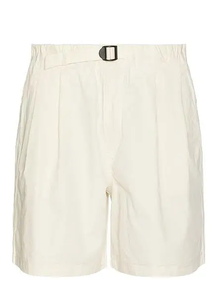 KAPPY DESIGN Two Tuck Wide Leg Shorts - Cream