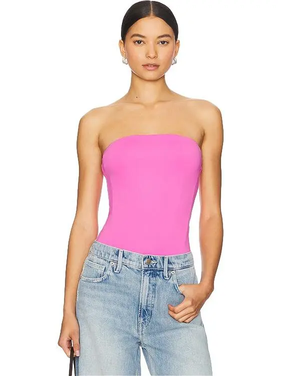 Good American Sculpting Corset Strapless Bodysuit - Berry Sorbet010