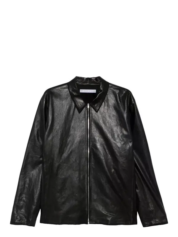 POST ARCHIVE FACTION Leather Jacket - Black