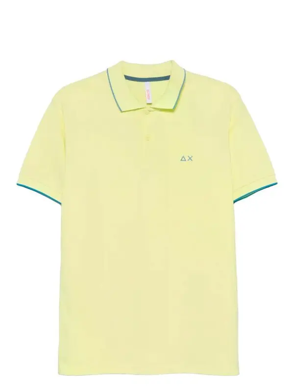 SUN 68 Contrast-trim Polo Shirt - Yellow