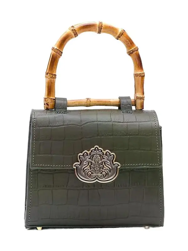 ISLA Leather Tote Bag - Green