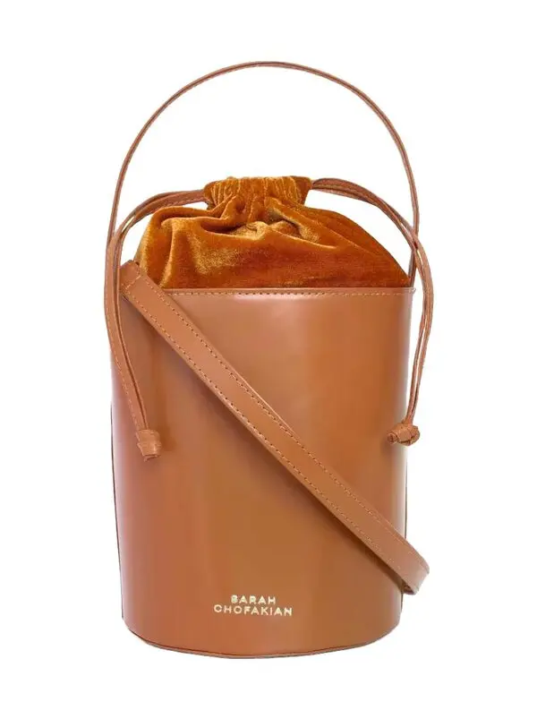 STUDIO CHOFAKIAN Leather Bucket Bag - Brown