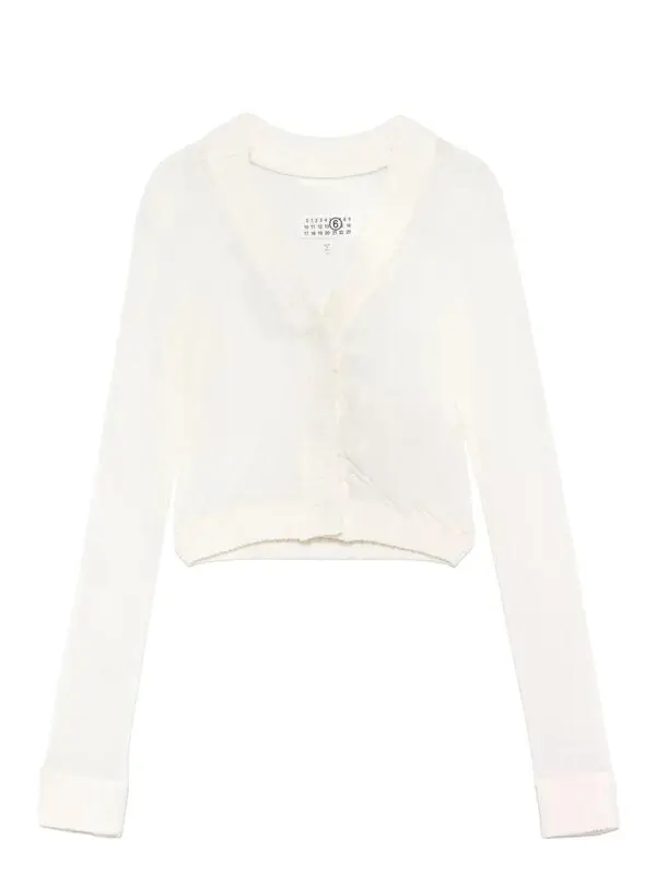 MAISON MARGIELA Mesh Cardigan - Neutrals