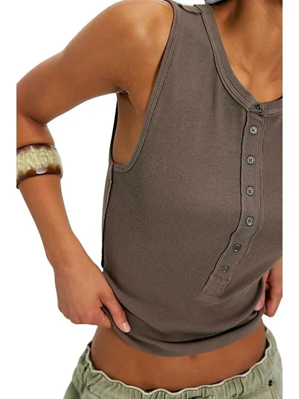 Free People We The Free Jamie Henley Tank - Brown Bear