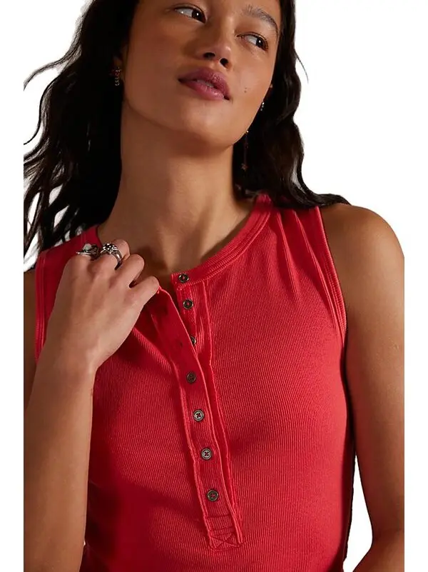 Free People We The Free Jamie Henley Tank - Flame Red