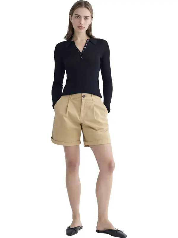 Everlane Pleated Chino Short - Classic Khaki