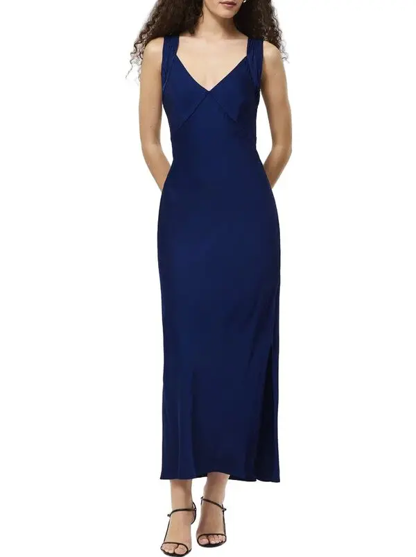 French Connection Ennis Satin Slipdress - Royal Blue