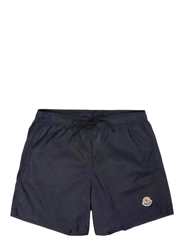 Moncler Monogram-print Swim Shorts - Blue