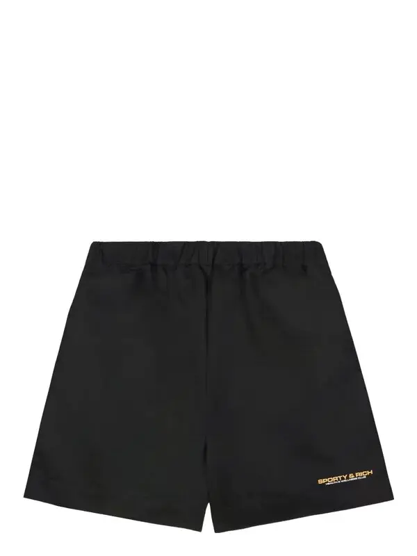 SPORTY & RICH Bold Health Shorts - Black