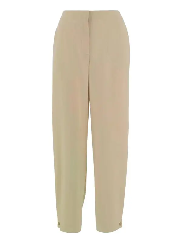 Giorgio Armani Buttoned-hem Trousers - Neutrals