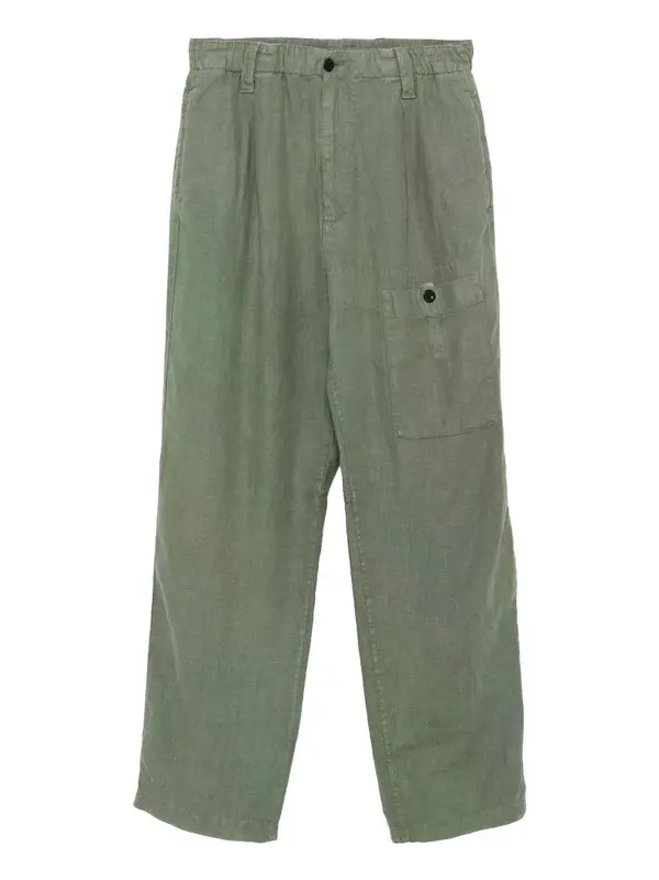 C.P. COMPANY Linen Trousers - Green
