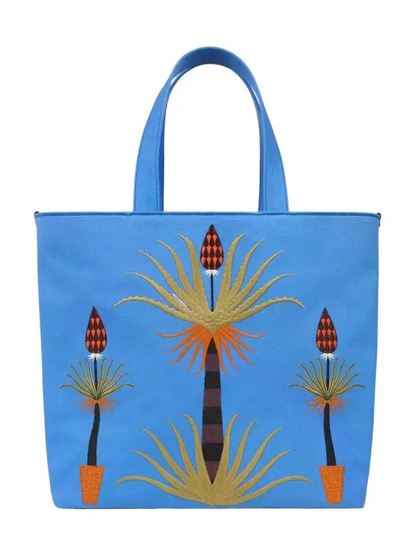 Etro X Agostino Iacurci Canvas Tote Bag - Blue