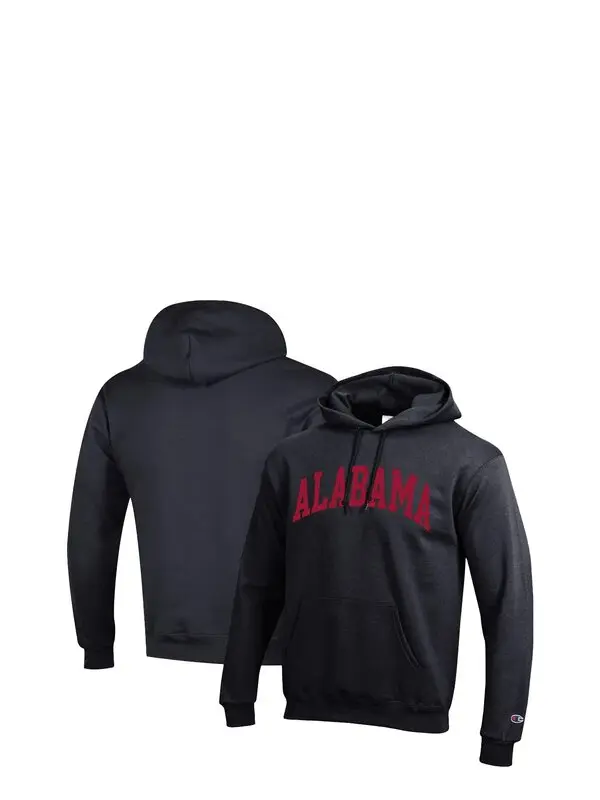 Champion Alabama Crimson Tide Basic Arch Fleece Pullover Hoodie - Black