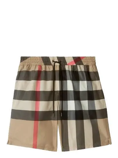 Burberry Check Swim Shorts - Archive Beige