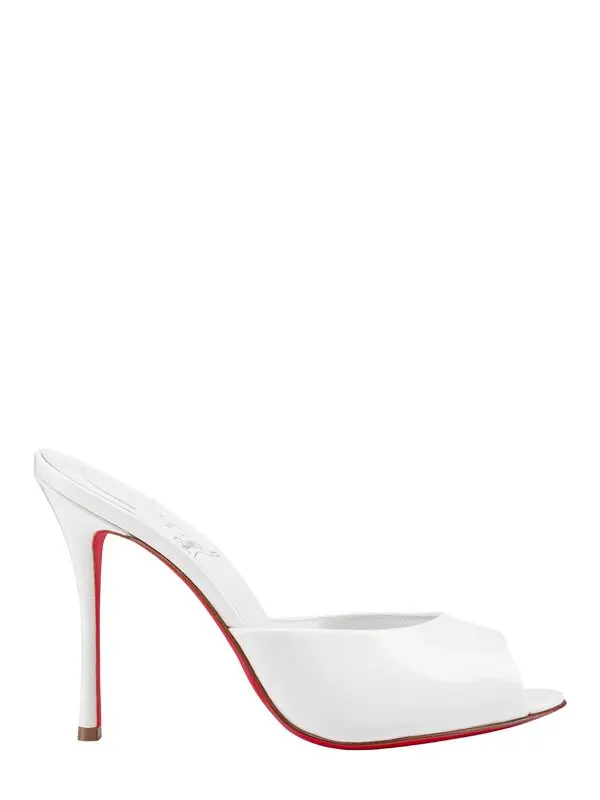 CHRISTIAN LOUBOUTIN Me Dolly 100 Patent Leather Mules - Red