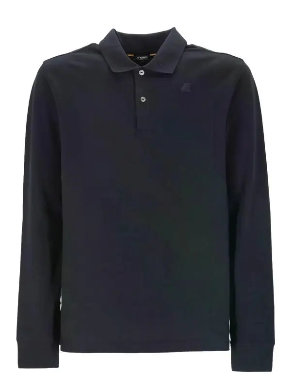 K-WAY Logo-embroidered Polo Shirt - Blue