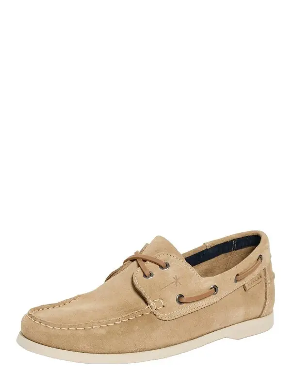 Manebí Suede Boat Shoes - Suede Champagne Beige Tonal