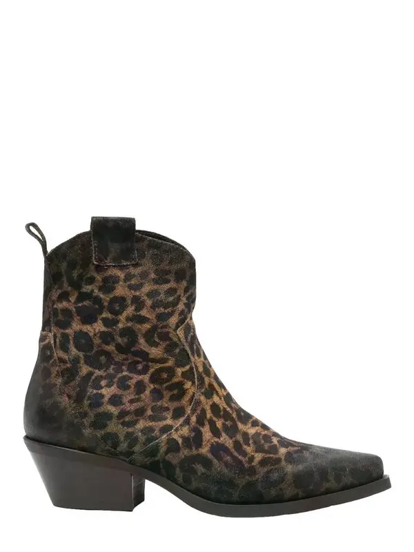 METISSE 50mm Leopard-print Boots - Brown