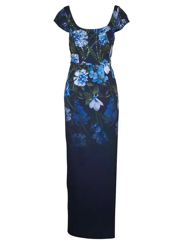 Sachin & Babi Floral-print Dress - Blue