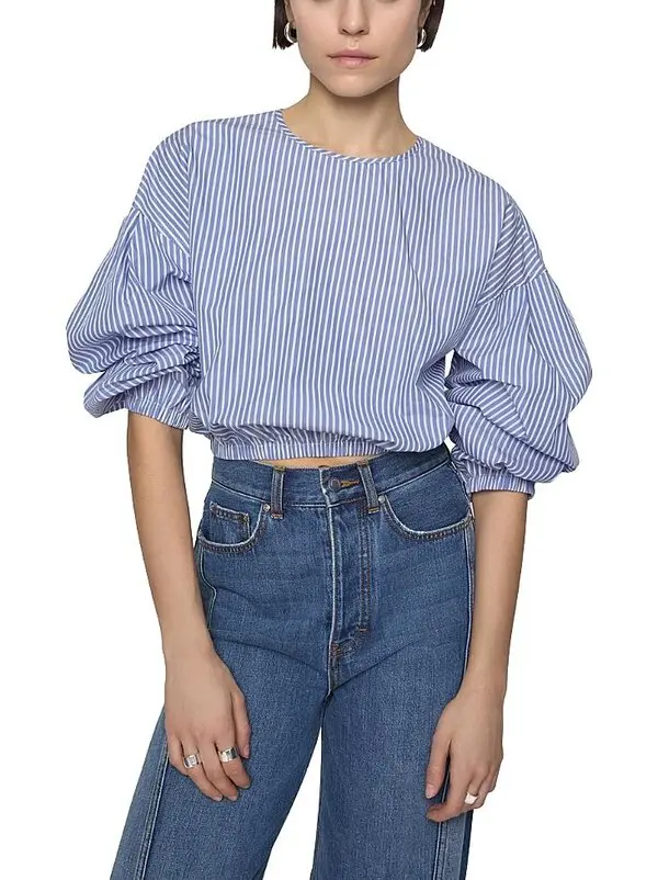 Rebecca Minkoff Julia Stripe Long Sleeve Top - Purple