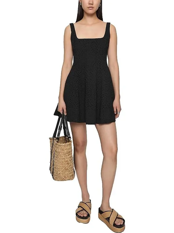 Rebecca Minkoff Carrie Eyelet Dress - Black