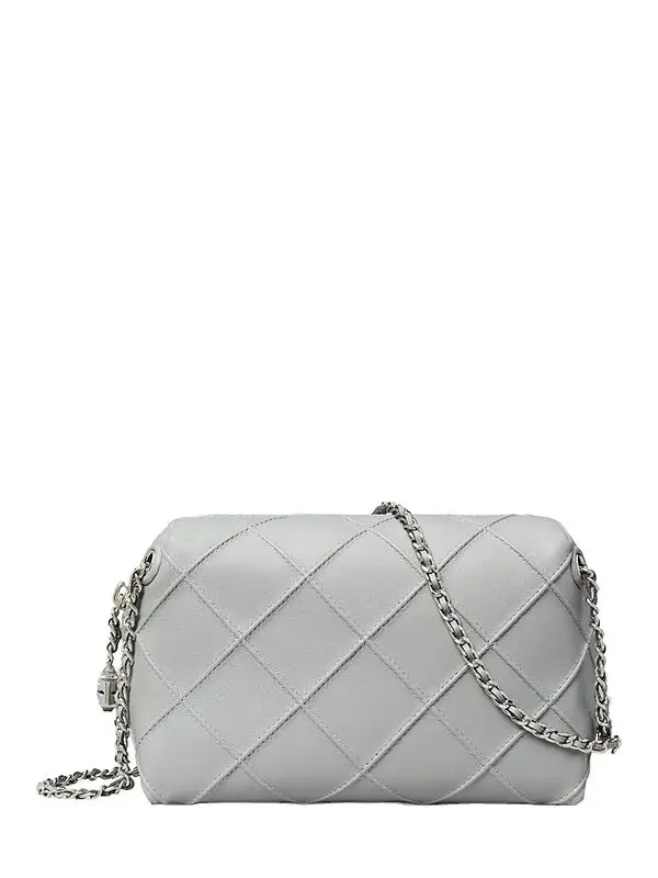Tory Burch Fleming Soft Leather Crossbody - Gray
