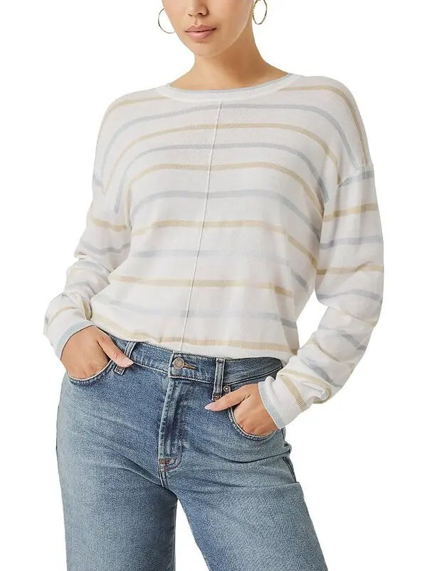 Splendid Finn Crewneck Sweater - White Multi