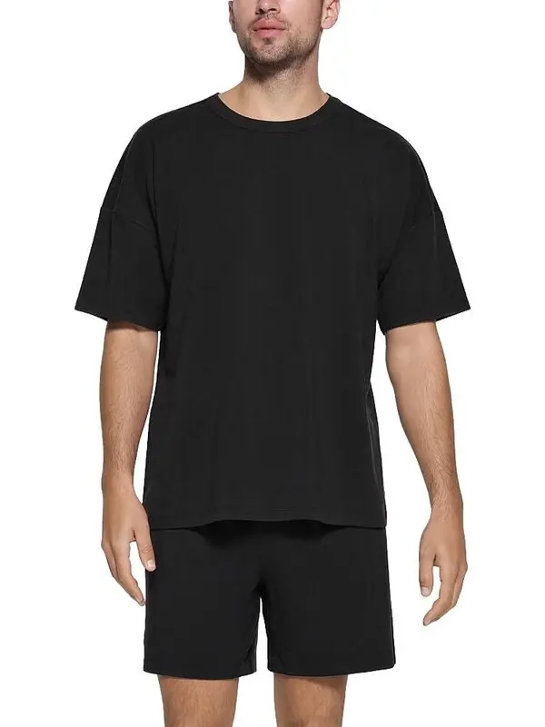 SKIMS Relaxed Fit Jersey Lounge Tee - Obsidian