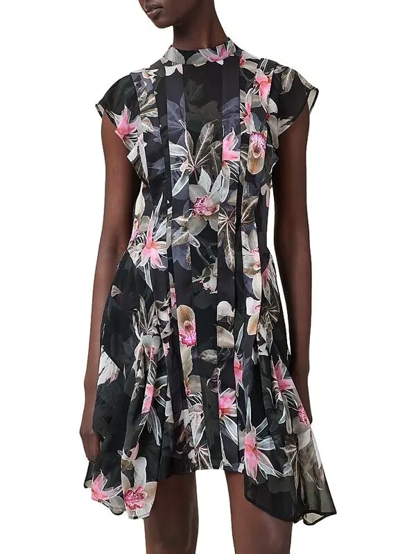 ALLSAINTS Fleur Mini Dress - Adena Black