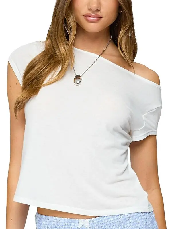 EDIKTED Anabella Off-the-shoulder Top - White