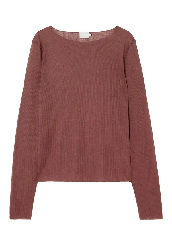 DEIJI STUDIOS Ribbed Ecovero™-blend Top - Red