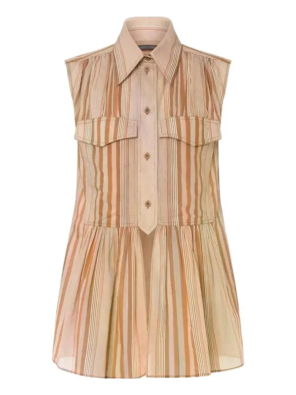 Alberta Ferretti Striped Shirt - Neutrals