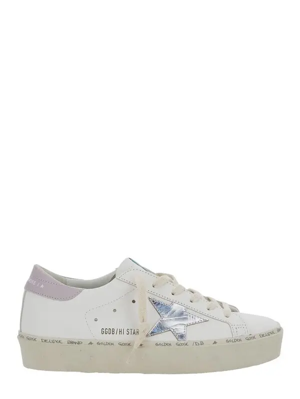 Golden Goose Hi Star Leather Sneakers - White