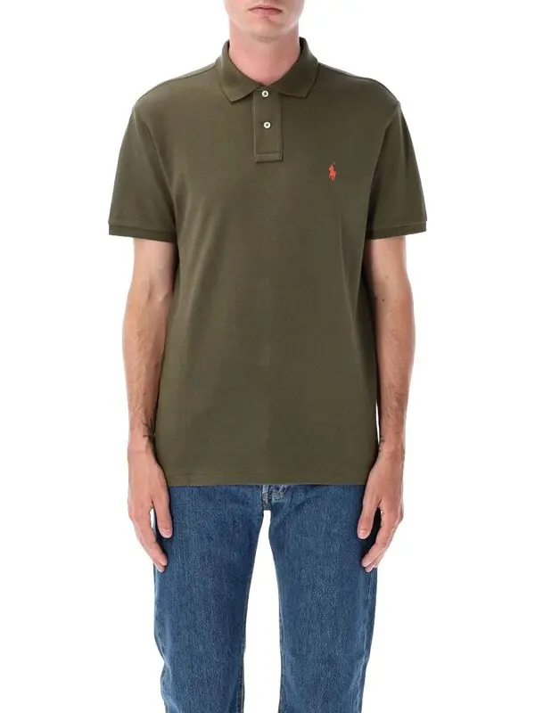 Polo Ralph Lauren Custom Slim Fit Polo Shirt - Olive Green