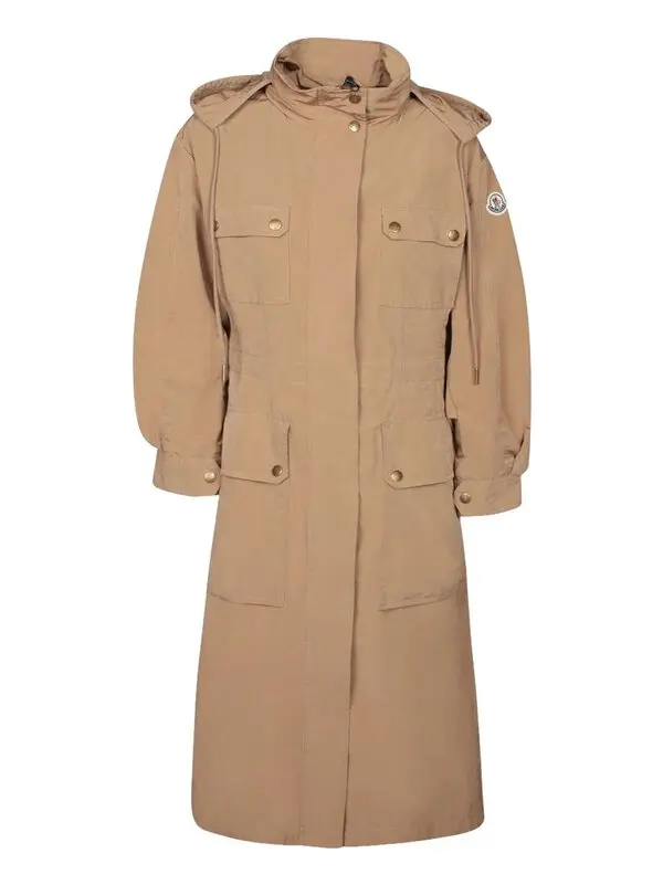 Moncler Nantes Long Parka - Beige