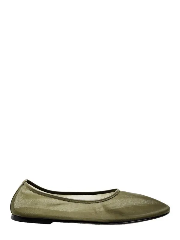Dear Frances Balla Mesh Ballet Flats - Khaki