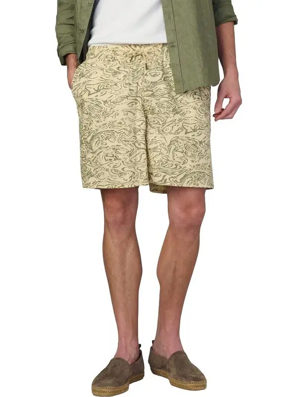Joe's Jeans Loose Fit Print Shorts - Tropical Green